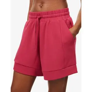 Varley Atrium High-rise Woven Shorts - Rich Raspberry