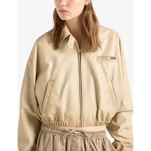 Prada Cropped Nappa Leather Jacket