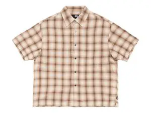 StÜssy Liam Short Sleeve Plaid Shirt - Brown