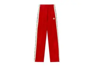 Casablanca Laurel Velour Track Pants - Red
