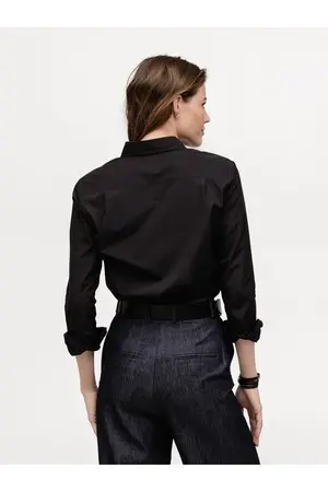 SARAH ALEXANDRA Weekend Noir Poplin Shirt