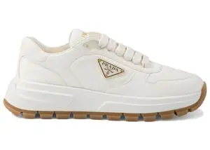 Prada Prax 01 Leather Sneakers - Ivory