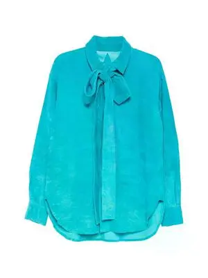 A LEATHER Ribbon Shirt