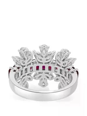 HYT JEWELRY Floral Ruby And Diamond Ring