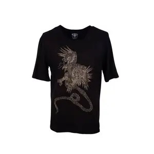 ANY OLD IRON Enter The Golden Snake Black T-shirt - Gold/black
