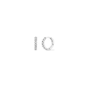DINNY HALL Mini Lab-grown Diamond Huggie Hoop Earrings - White