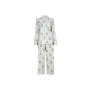 MOOCH COTSWOLDS Green / Blue Cotton Pyjamas Arlie Meadow - Green/blue