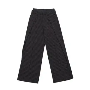 CIRCULAR PATH Pinstripe Wide Leg Pant