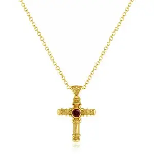 UNALOE Eternal Cross Necklace Red/gold
