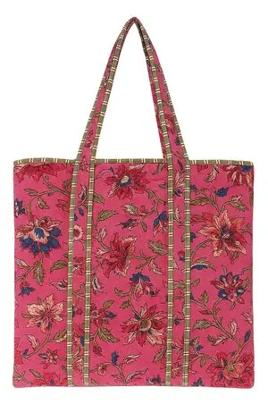 CYC Floral Print Cotton Tote - Red