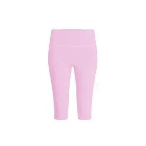 THE KOOZY Daru High Waist Cropped Leggings In Pima Cotton In Morning Rose - Pink