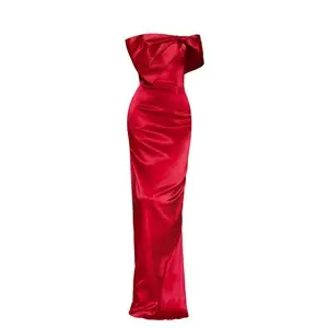 MODA GLAM Strapless Bow Gown