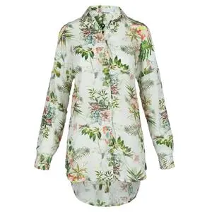 OH!ZUZA NIGHT&DAY Oversized Botanical Print Shirt