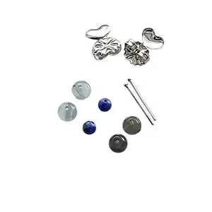 BELLATRICK Gemstones And Earring Component Set - Silver