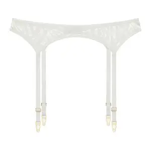 PERILLA Garter Belt With Adjustable Girth - White