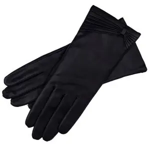 1861 GLOVE MANUFACTORY Varese Nappa Leather Gloves - Black