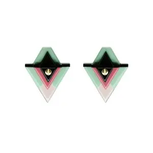 GISSA BICALHO Kuntur P Acrylic Earrings - Green