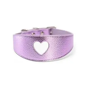 LOVEHOUND Sweetheart Metallic Dog Collar - Purple