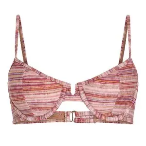 MARLEI Kaia Underwire Balconette Bikini Top - Pink/brown