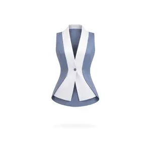 LUMINA ELIGMA Gathered Suit Vest Ensemble - Grey