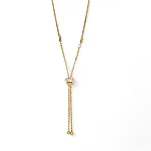 VICKY&NICO Sphere Bolo Style Necklace - Gold
