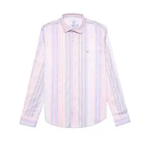 EIGHT X Blue / White Dad's Striped Button Down Shirt