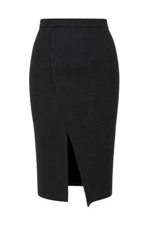 CONQUISTA Pencil Skirt With Front Slit