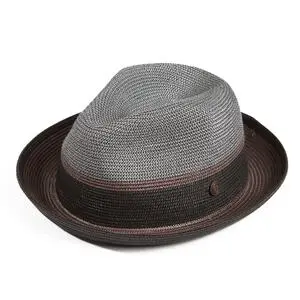 DASMARCA HATS Dasmarca Verona Straw Fedora Hat - Grey