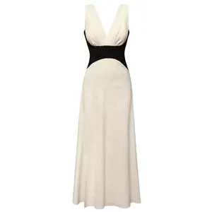 ALINA CERNATESCU Marrakesh Midi Linen Dress - Black