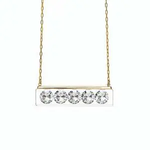 IOSTUDIO Five Dreams Stone Necklace - Gold