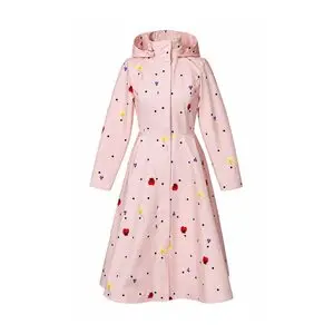 RAINSISTERS Fitted & Flared Coat With A-line Skirt - Pink