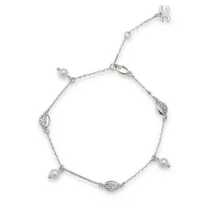 CLASSICHARMS Lucia Shell Whisper Anklet - Silver