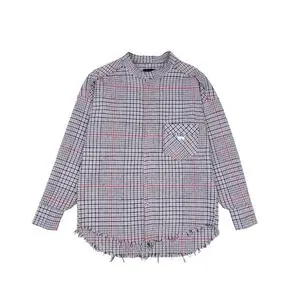MYSIMPLICATED Oversized Checkered Long Sleeve Shirt