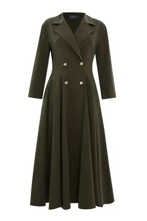 EXQUISE Estelle Double-breasted Dress - Green