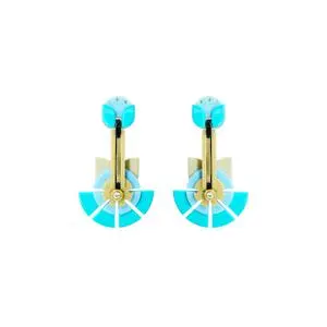 GISSA BICALHO Pendant Acrylic Earrings - Blue