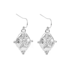 SEVEN SAINTS Pisces Vintage-style Dangle Earrings - Silver