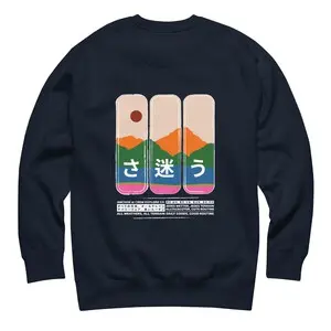 ANCHOR & CREW Navy Nomad Passenger Organic Cotton Sweatshirt - Blue