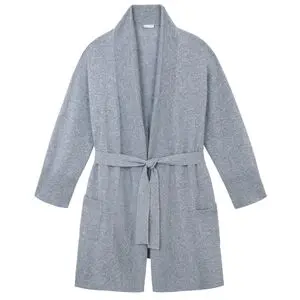 MAMU DREAM Silver Pure Cashmere Robe - Grey