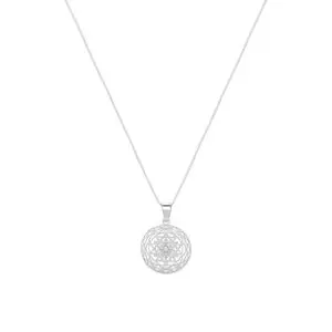 SEVEN SAINTS Sri Yantra Supreme Manifestor Necklace - Silver