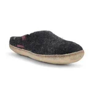 BETTERFELT Classic Wool Slipper With Crepe Sole - Black