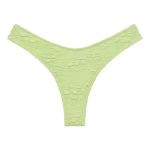 MONTCE Avo Floral Lulu Zig-zag Stitch Bikini Bottom - Green
