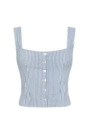 MONTCE Stripe Mandy Top - Blue/white