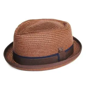 DASMARCA HATS Durban Porkpie Hat - Brown
