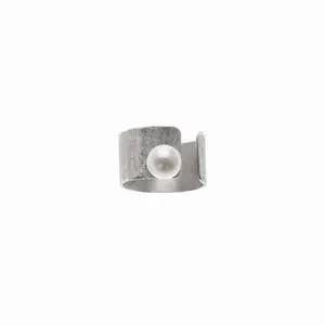 SILVER MOON Pearl Sterling Eclipse Ring