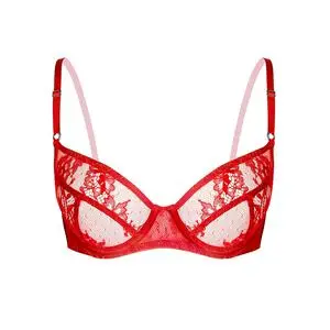 MONIQUE MORIN LINGERIE Moonstruck Balconette Bra Fire - Red