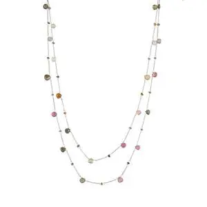 SPERO LONDON Sterling Tourmaline Layered Necklace - Silver