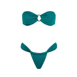 ACUARELA BRAND Riviera Bandeau Bikini Set - Blue