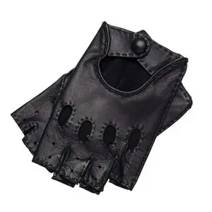 1861 GLOVE MANUFACTORY Rome Fingerless Driving Gloves - Black