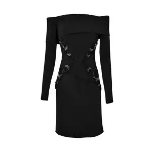ALINA CERNATESCU Uffizi Mini Dress With Shoulder Cutouts - Black