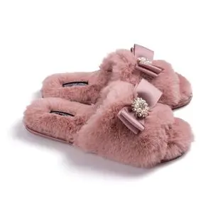 PRETTY YOU Anya Diamante Slider Slipper - Pink